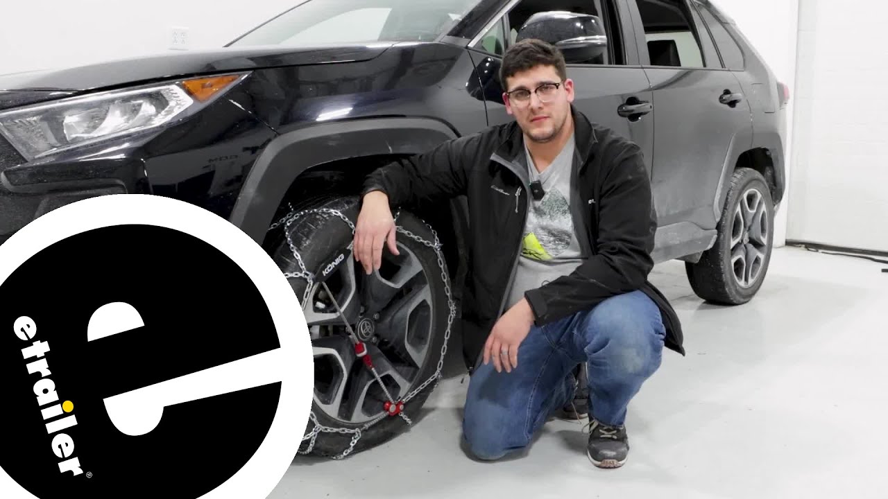 etrailer | Konig Self-Tensioning Snow Tire Chains Installation - 2021 ...