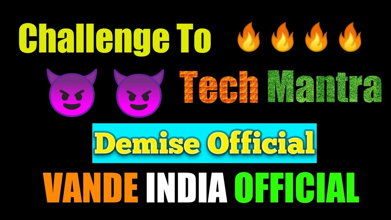 Challenge To Tech Mantra | Vande India Official - YouTube