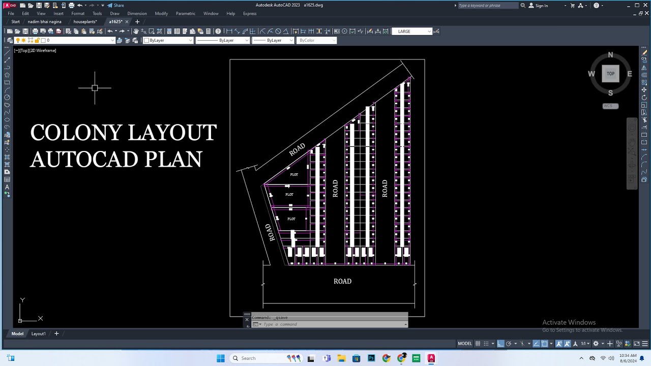 SHOPS/Residential housing colony ploting and site plan cad drawing ...