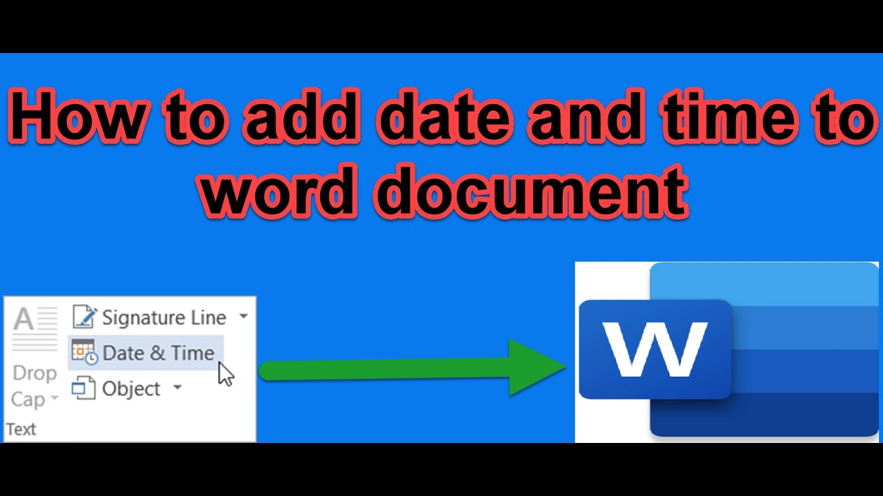 How To Add Date And Time To Word Document YouTube How To Add Date And Time To Word Document YouTube