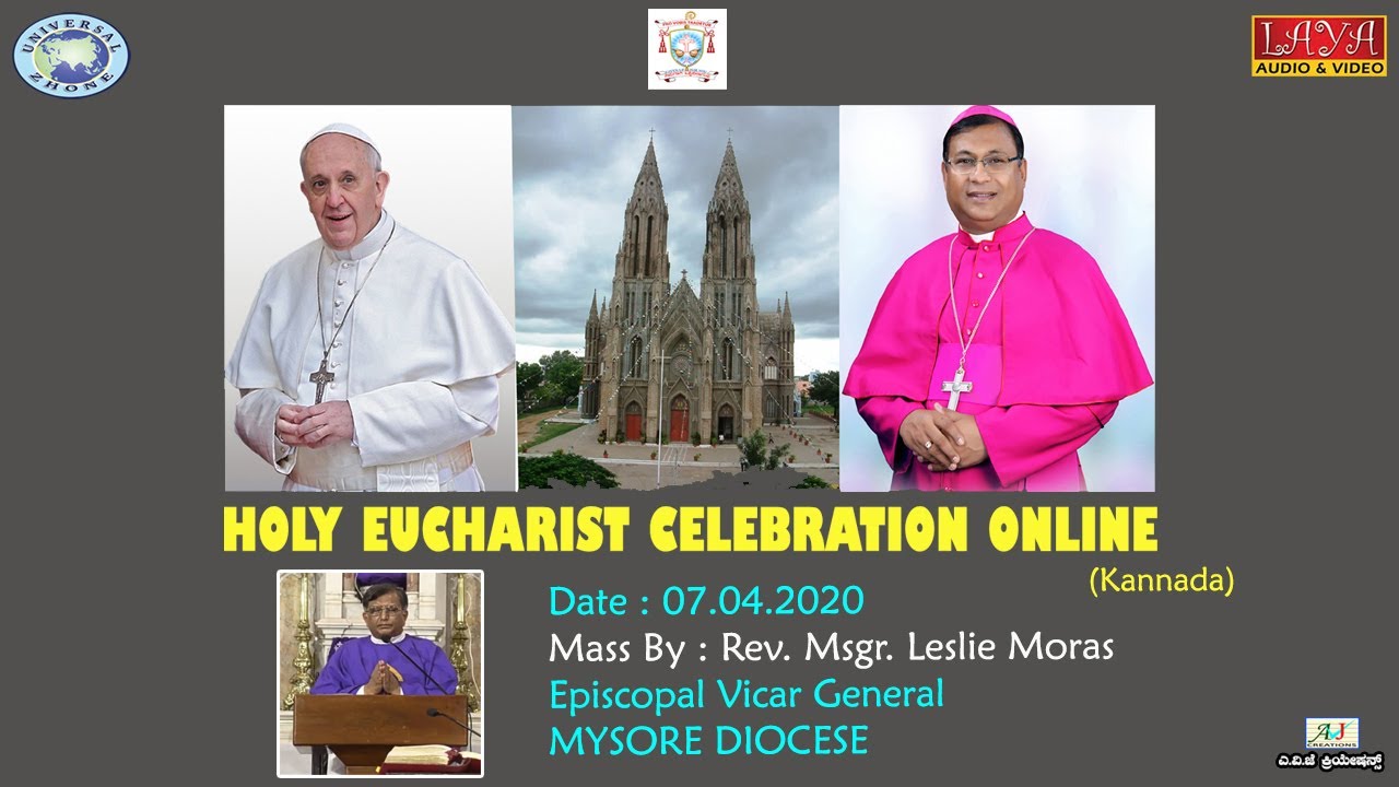 Holy Mass || Mysore Diocese || English || 07.04.2020 || Kavanrag - YouTube