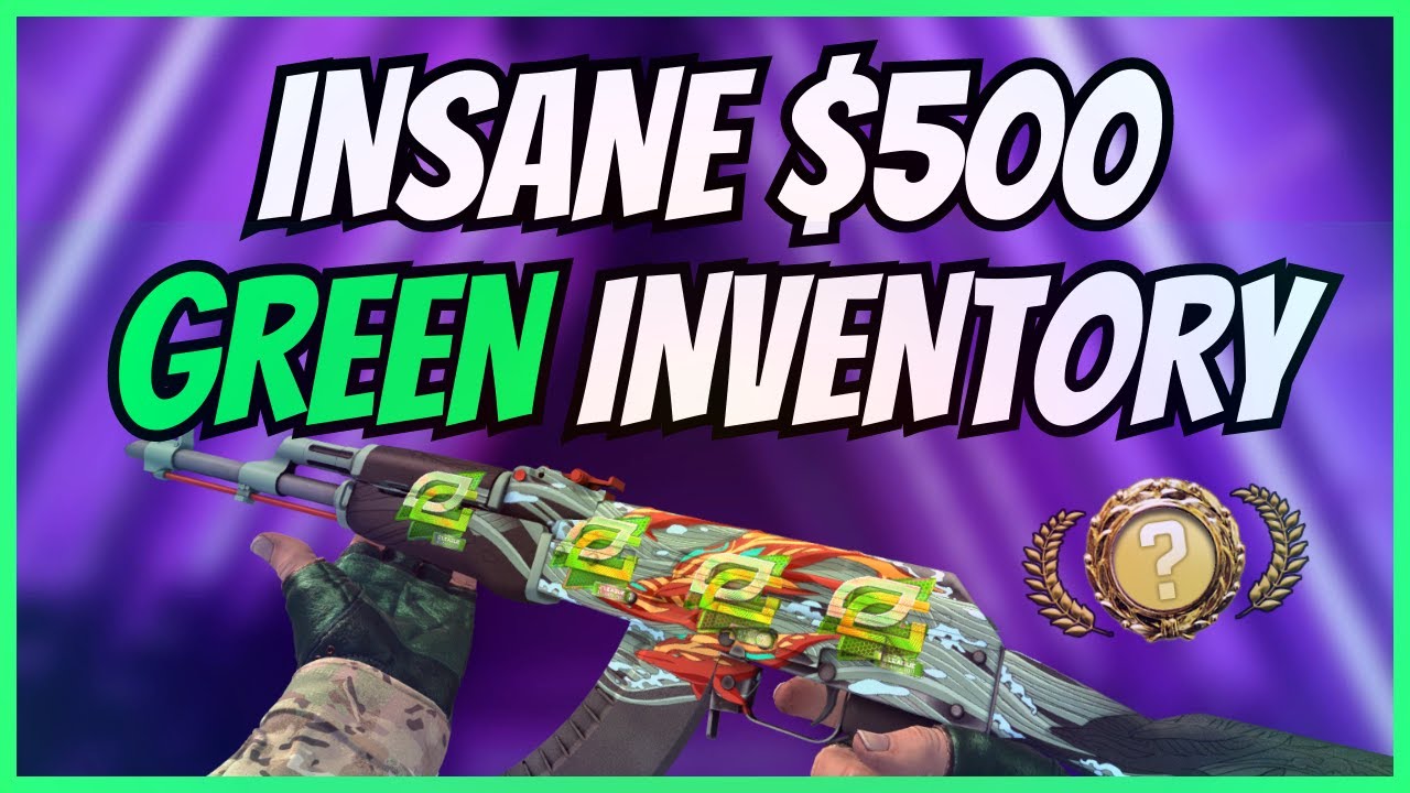 BEST GREEN CS:GO INVENTORY FOR $500! Insane Cheap Green CSGO/CS2 Skins ...