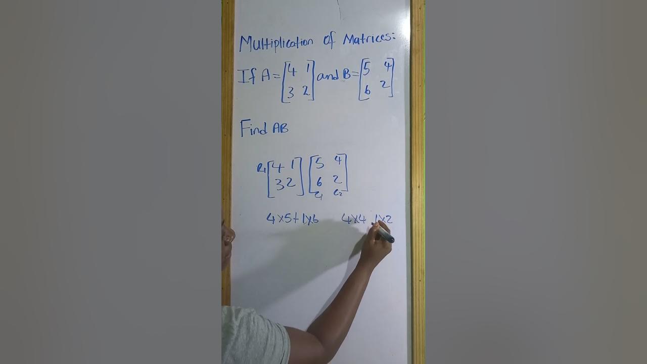 Multiplication of 2x2 Matrices - YouTube