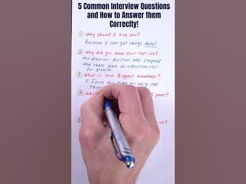 5 Common Interview Questions and How to Answer Them Correctly 😇 - YouTube