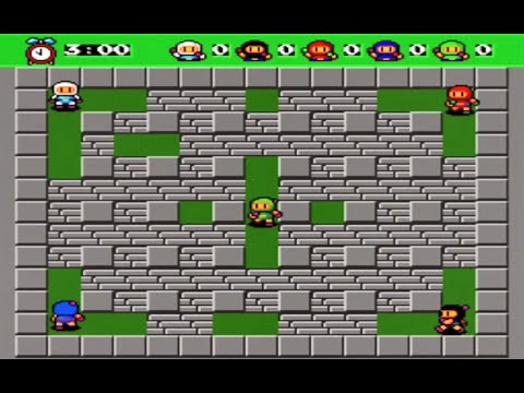 Bomberman '93 [TurboGrafx-16] 5-Player Battle Mode on Stage 2 Dungeon ...