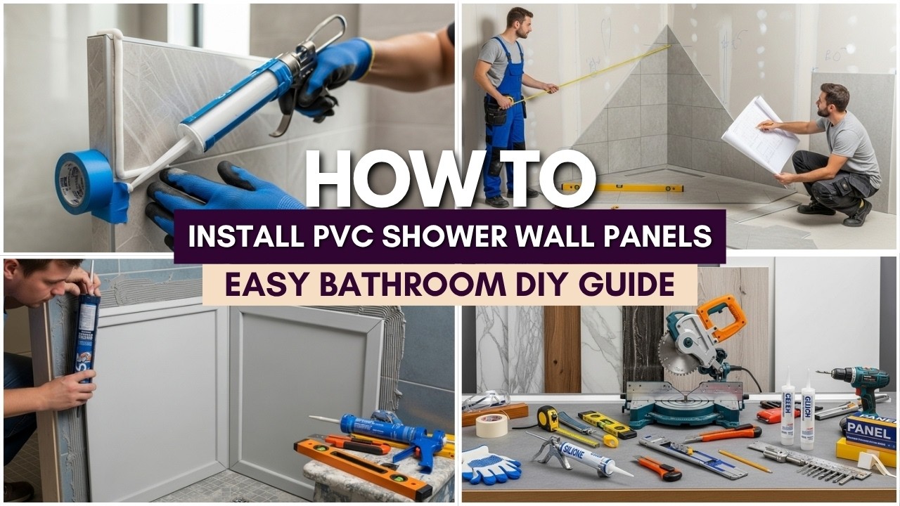 How to Install PVC Shower Wall Panels - Easy Bathroom DIY Guide! - YouTube