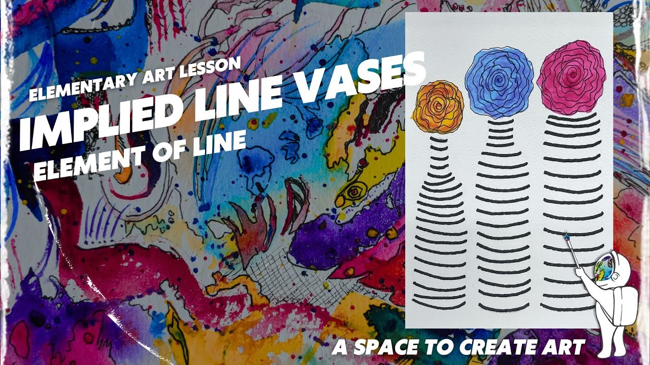 Implied Line Vases - Elementary Art, Element of Line - YouTube