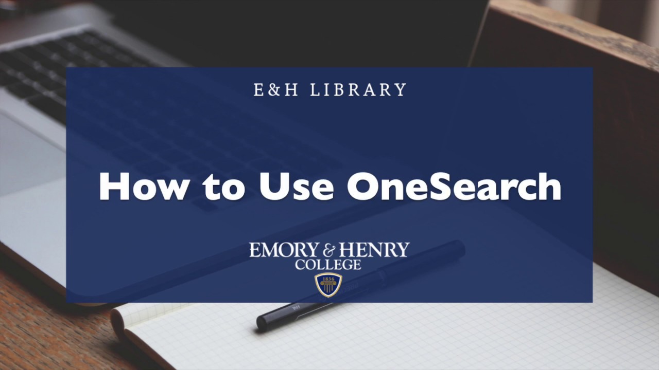 How to Use OneSearch - YouTube