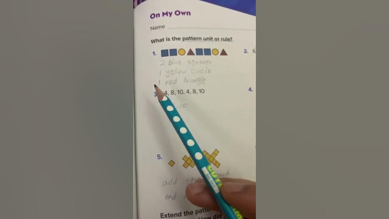 Reveal math grade 4 lesson 5-4 number or shape patterns - YouTube