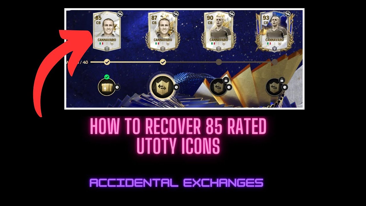 EAFC 24 : Accidental exchange of 85 rated UTOTY ICONS Issue || FIFA ...