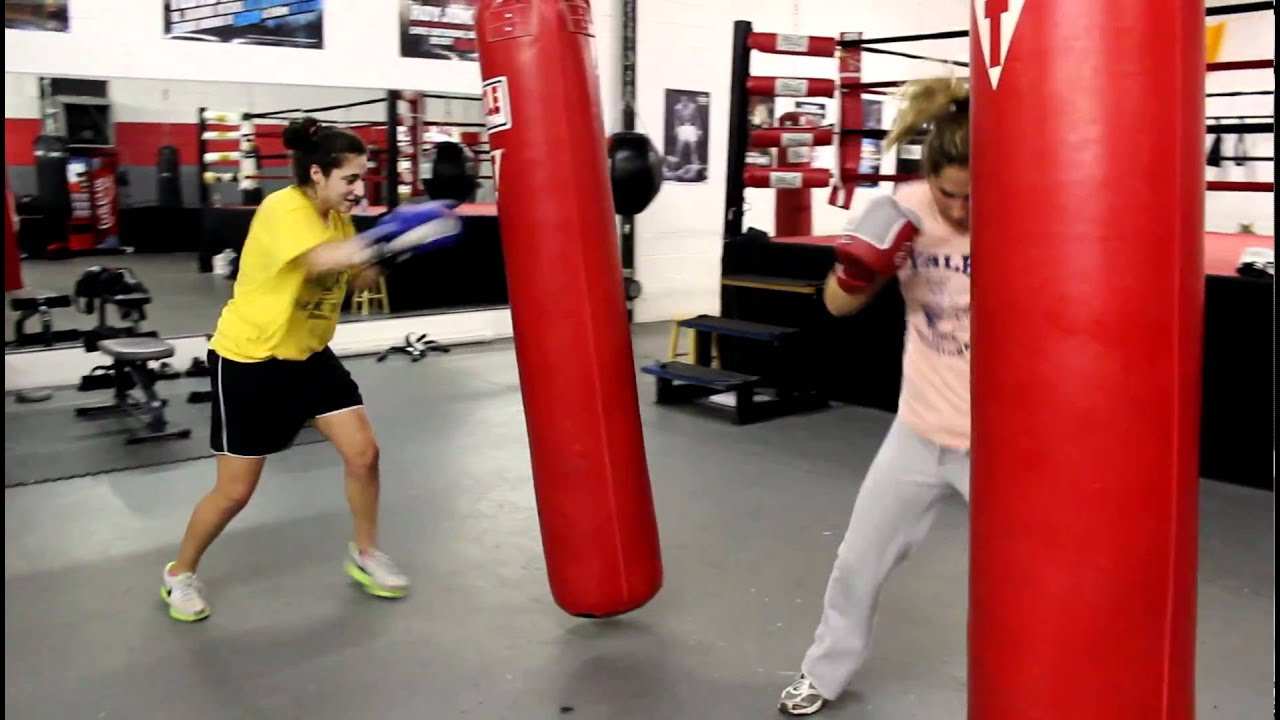 Kitty joining the Women's Boxercise class - YouTube
