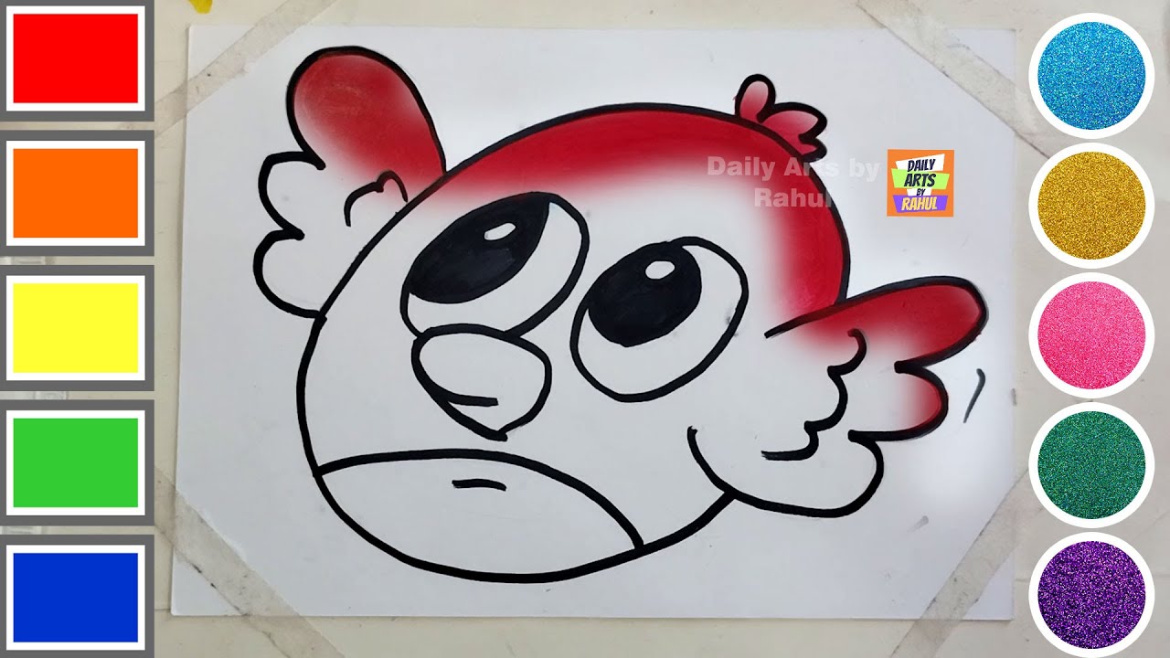 Flappy Bird Drawing, Painting for Kids and Toddlers | Child Art | Draw ...