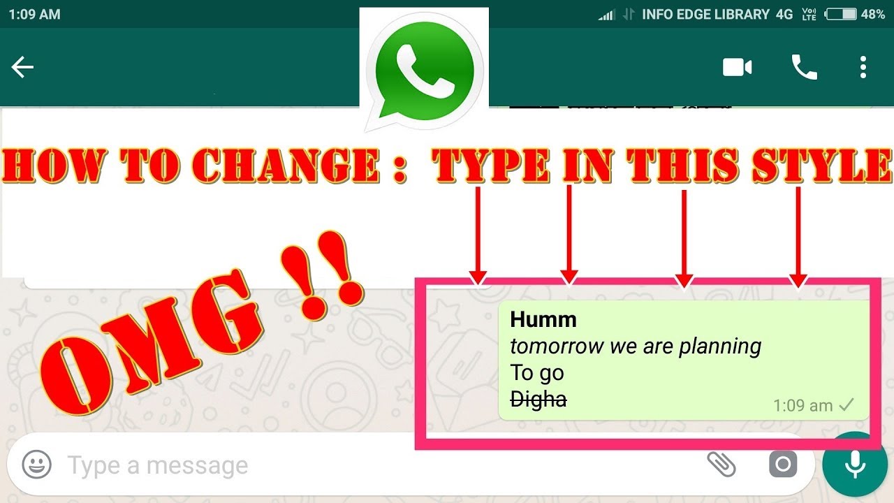 Whatsapp Type Text in different Style | Technoholic Pro - YouTube