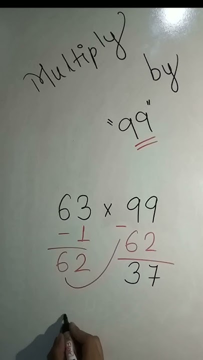 🔥Multiplication Short Trick | Multiply by 99 in any 2 digits number | Solution4u | - YouTube