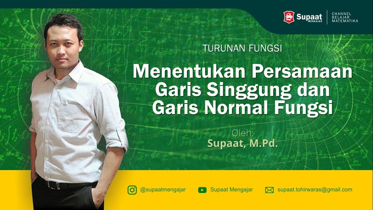Menentukan Persamaan Garis Singgung dan Garis Normal Fungsi ...