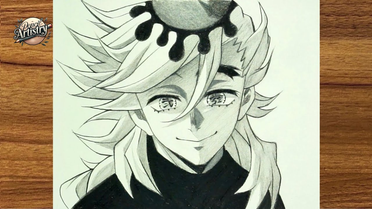 Anime Sketch | How to Draw Douma Upper Moon 2 from Demon Slayer | Step ...