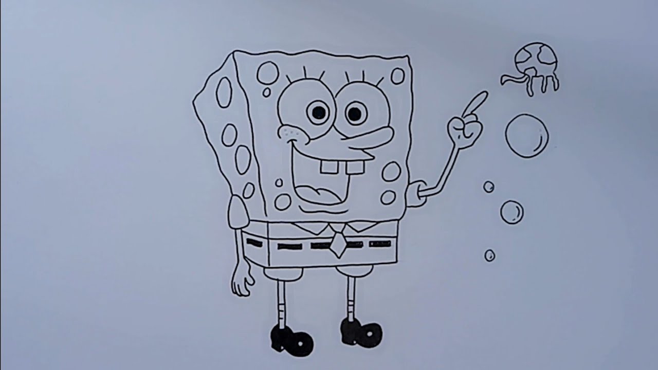 MUDAH BANGET !! CARA MENGGAMBAR SPONGEBOB UNTUK SEMUA UMUR - YouTube