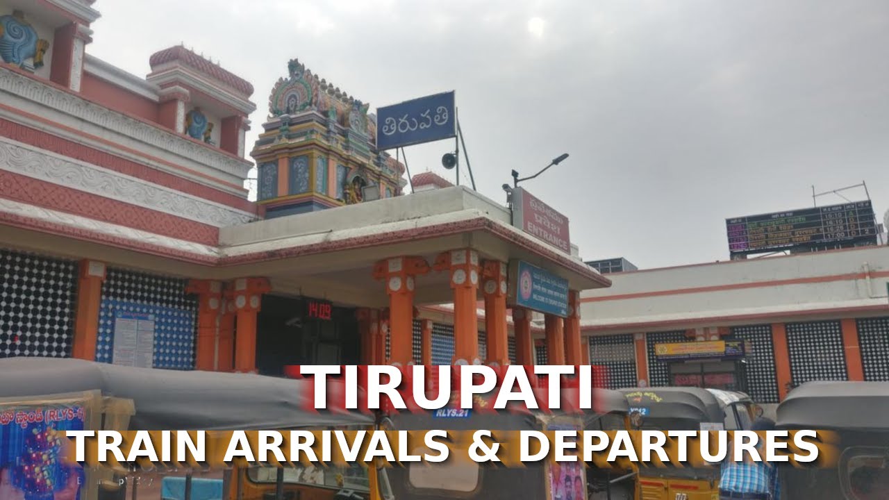 24 in 1 Train Arrivals & Departures at Tirupati railway station - YouTube