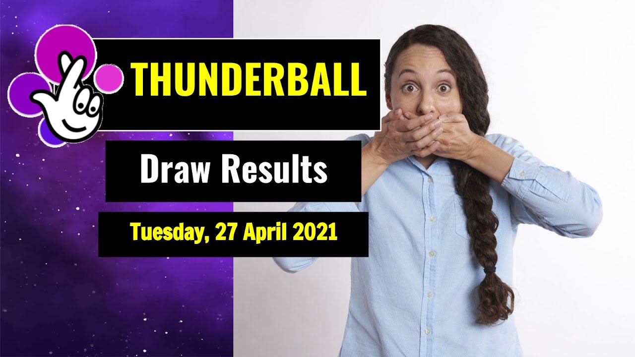 Thunderball draw results from Tuesday, 27 April 2021 - YouTube
