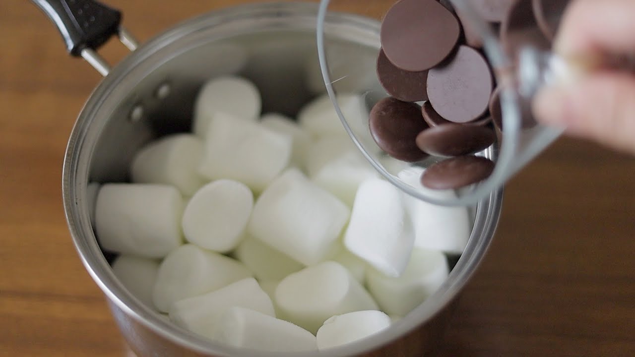 As long as three materials, simple and fast chocolate pudding - YouTube