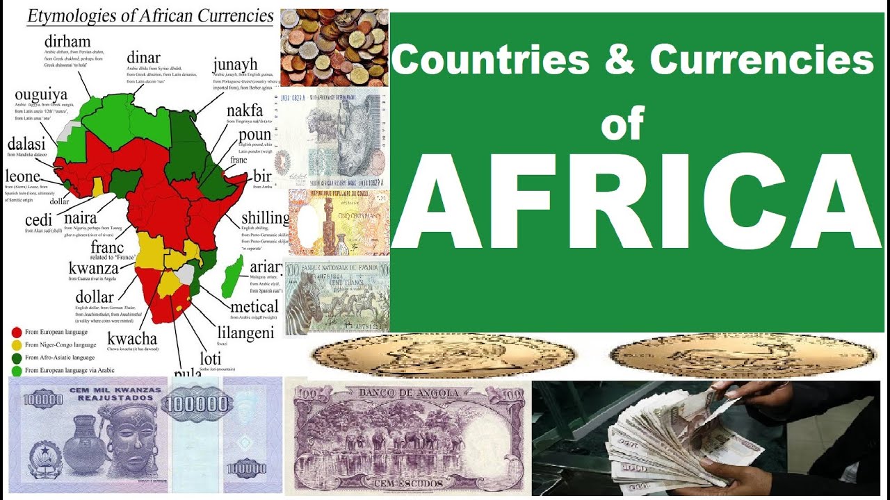 Currencies of African Countries, List of Currencies of Africa with Map ...