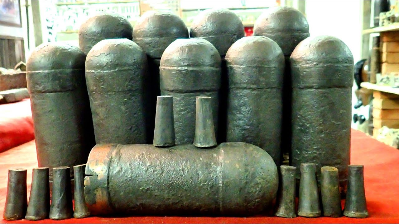 Ten American Civil War Confederate Artillery Shells - YouTube