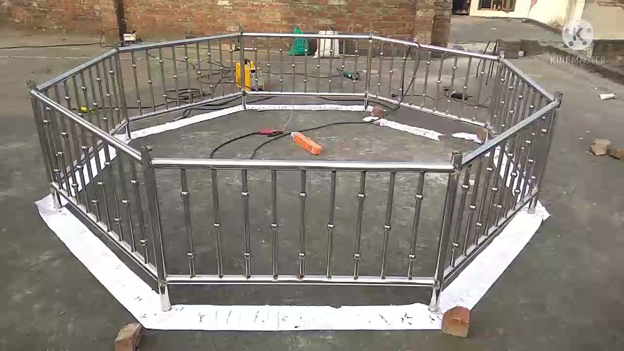 masjid steel ss railing design - YouTube