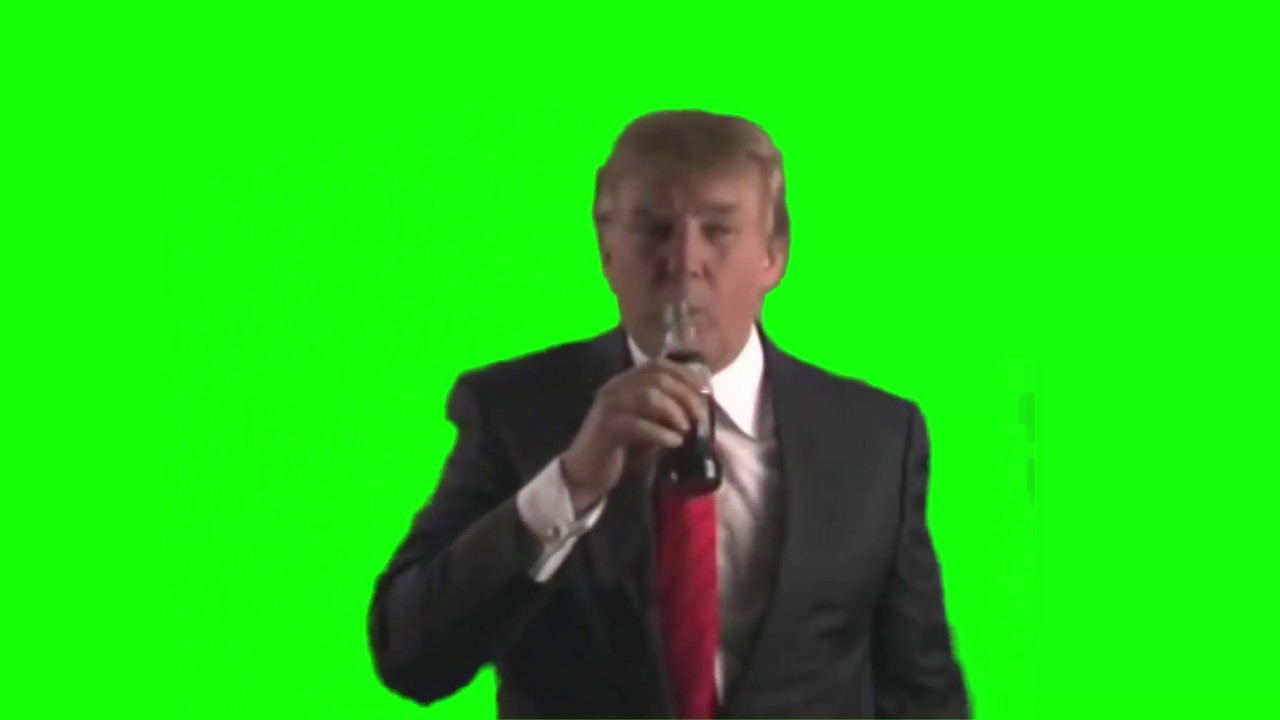 Donald Trump Drinking a Glass of Soda (Greenscreen) - YouTube