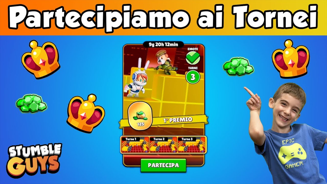 Partecipiamo ai tornei di Stumble Guys da 10, 20 e 50 gemme! - YouTube