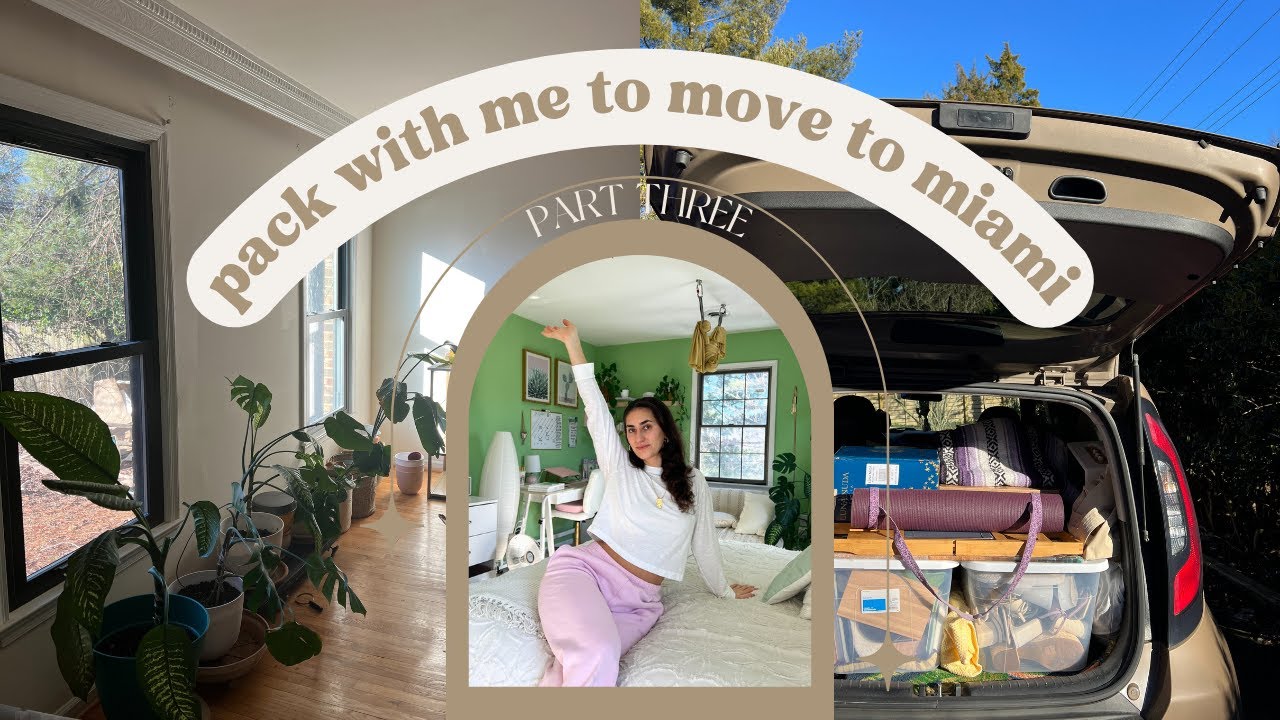 PACK WITH ME TO MOVE TO MIAMI! 🌿 Part 3: Packing my stuff up to ship ...