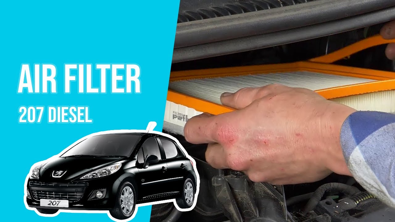 How to replace the air filter PEUGEOT 207 1.4 HDI 💨 - YouTube