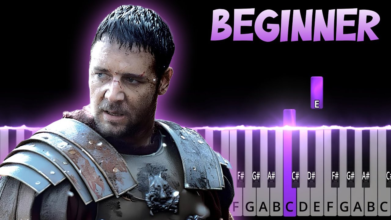 Gladiator - Now We Are Free | BEGINNER Piano Tutorial - YouTube