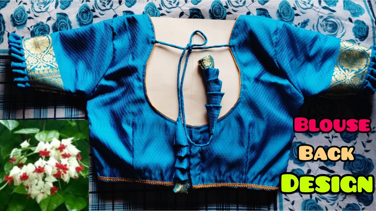 Part-2 32 size blouse back hook design stitching #back design #blouse ...