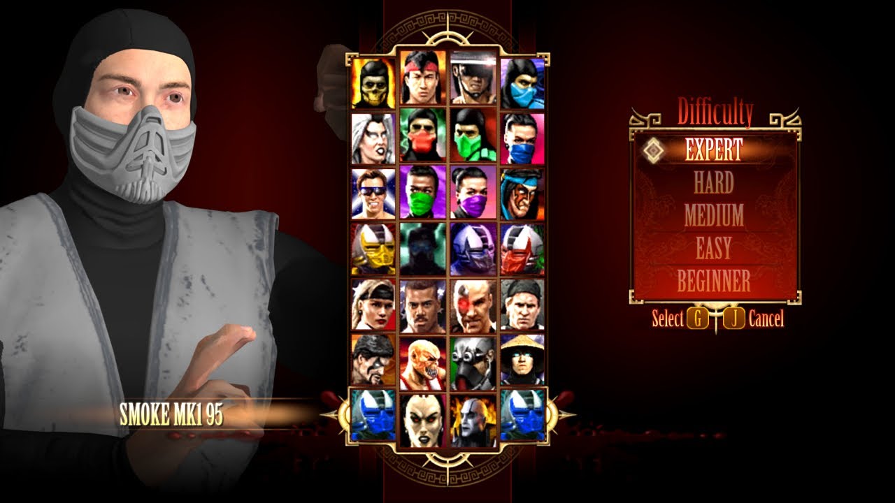 Mortal Kombat 9 - SMOKE MK1 95 MOD - NEW Expert Arcade Ladder Gameplay ...