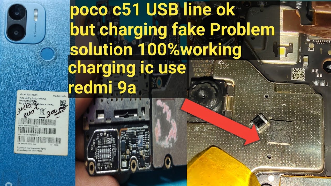 poco c51 fake charging battery not store problem solution - YouTube