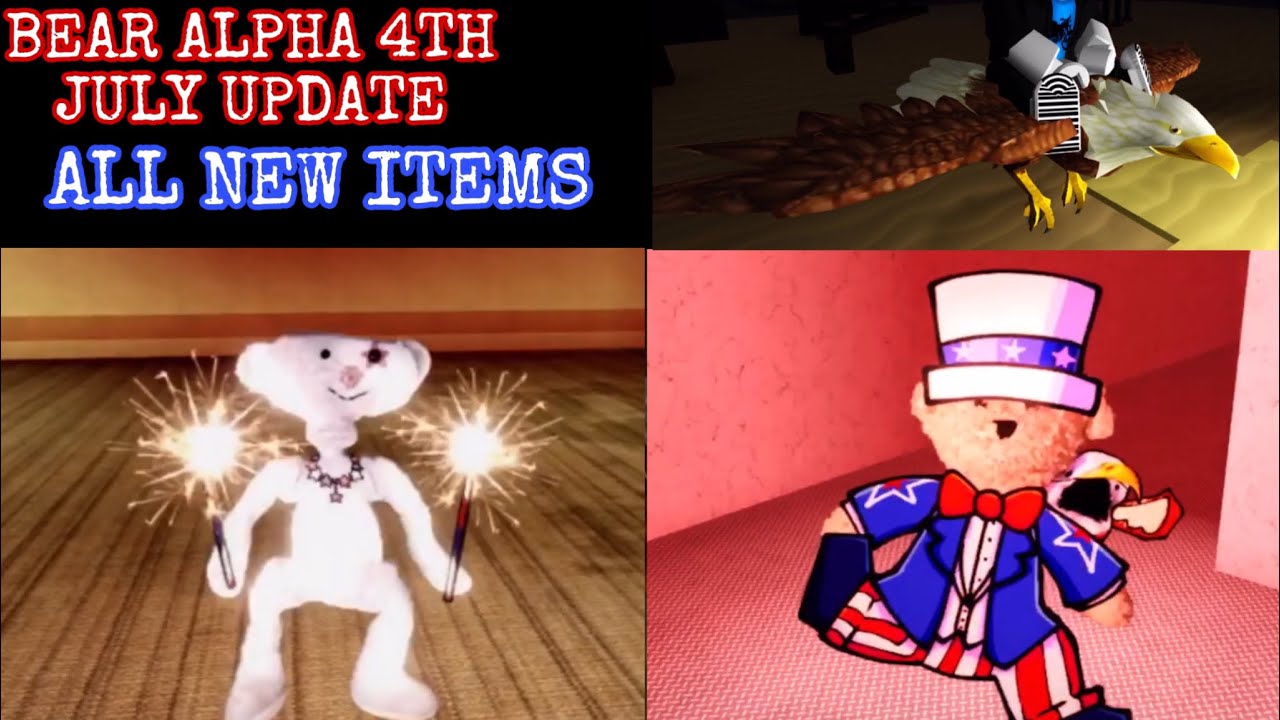 GAMEPLAY OF ALL 4TH JULY ITEMS (Roblox Bear Alpha) - YouTube