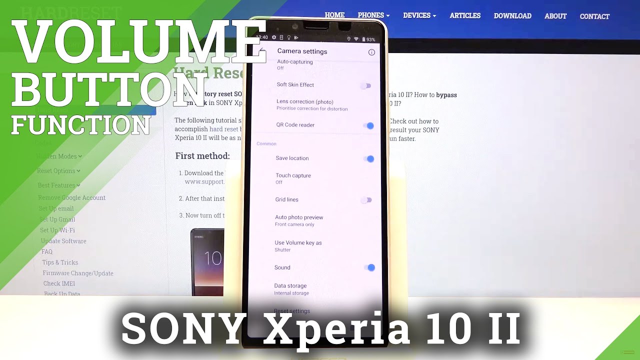 How to Change Camera Volume Buttons Function in SONY Xperia 10 II ...