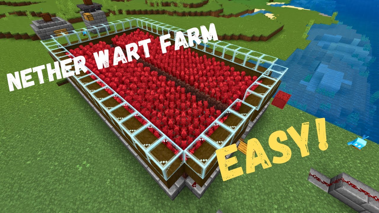 EASIEST Nether Wart Farm!!! Tutorial in Minecraft - YouTube