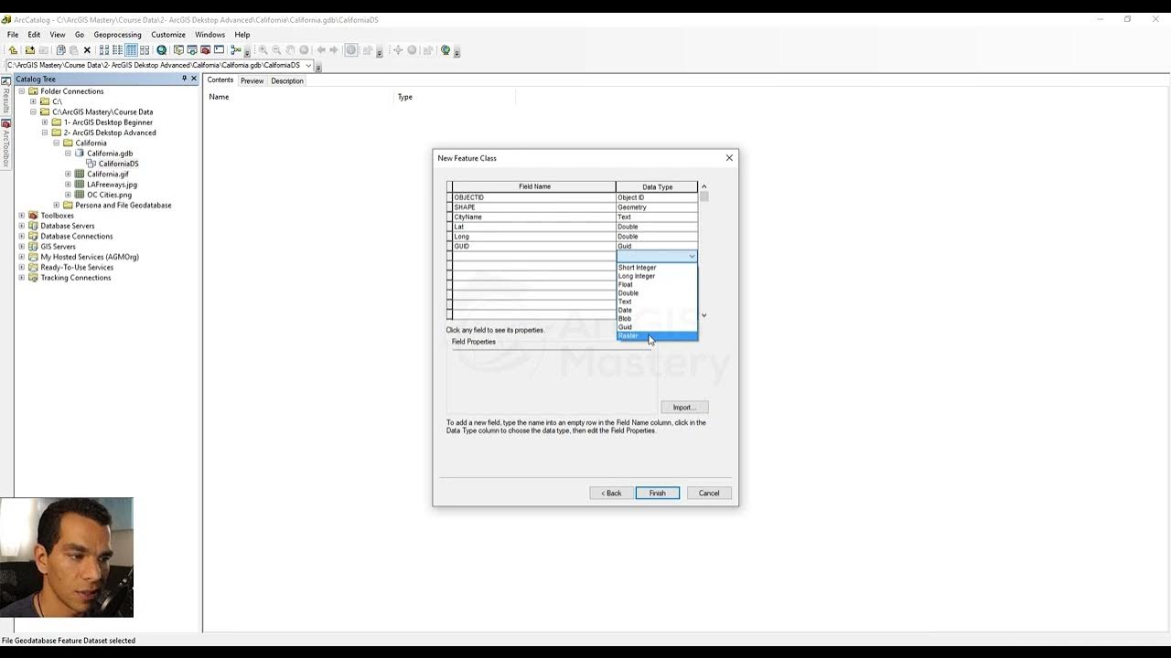 How To Create A Featureclass Layer In Arcmap Using Arccatalog Youtube