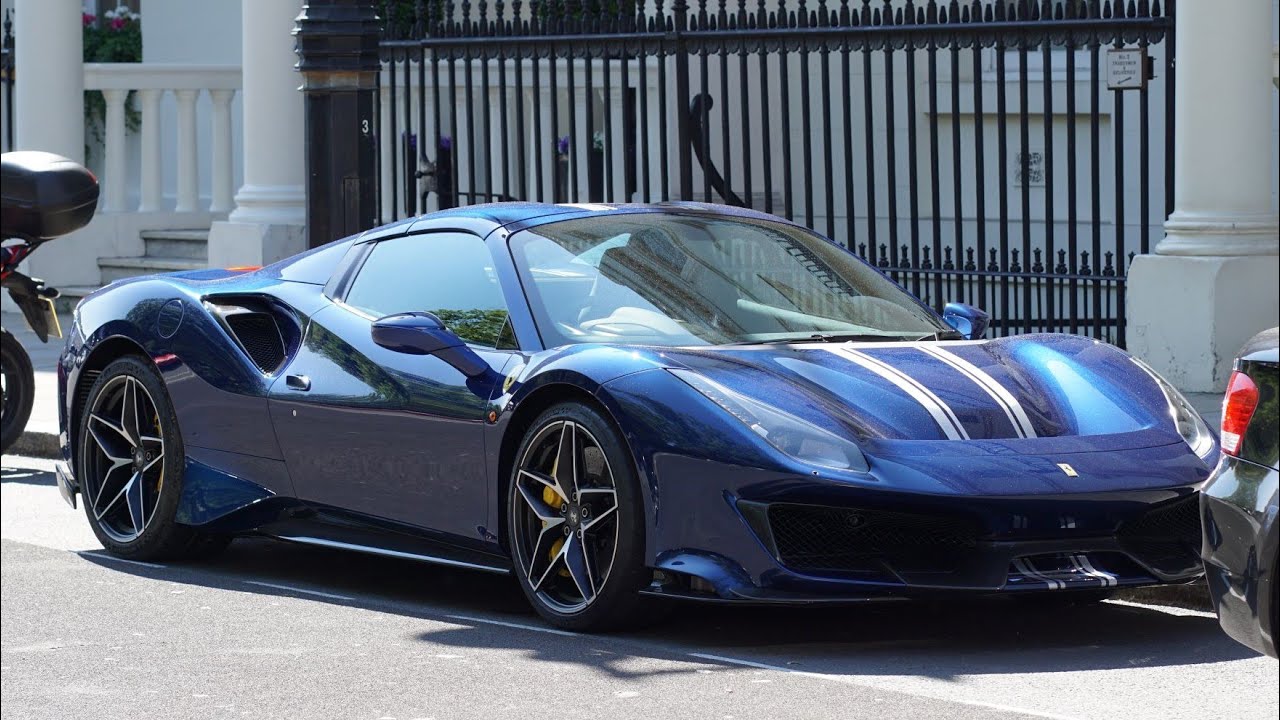 STUNNING 2020 Ferrari 488 PISTA Blu Walkaround and Photos - YouTube