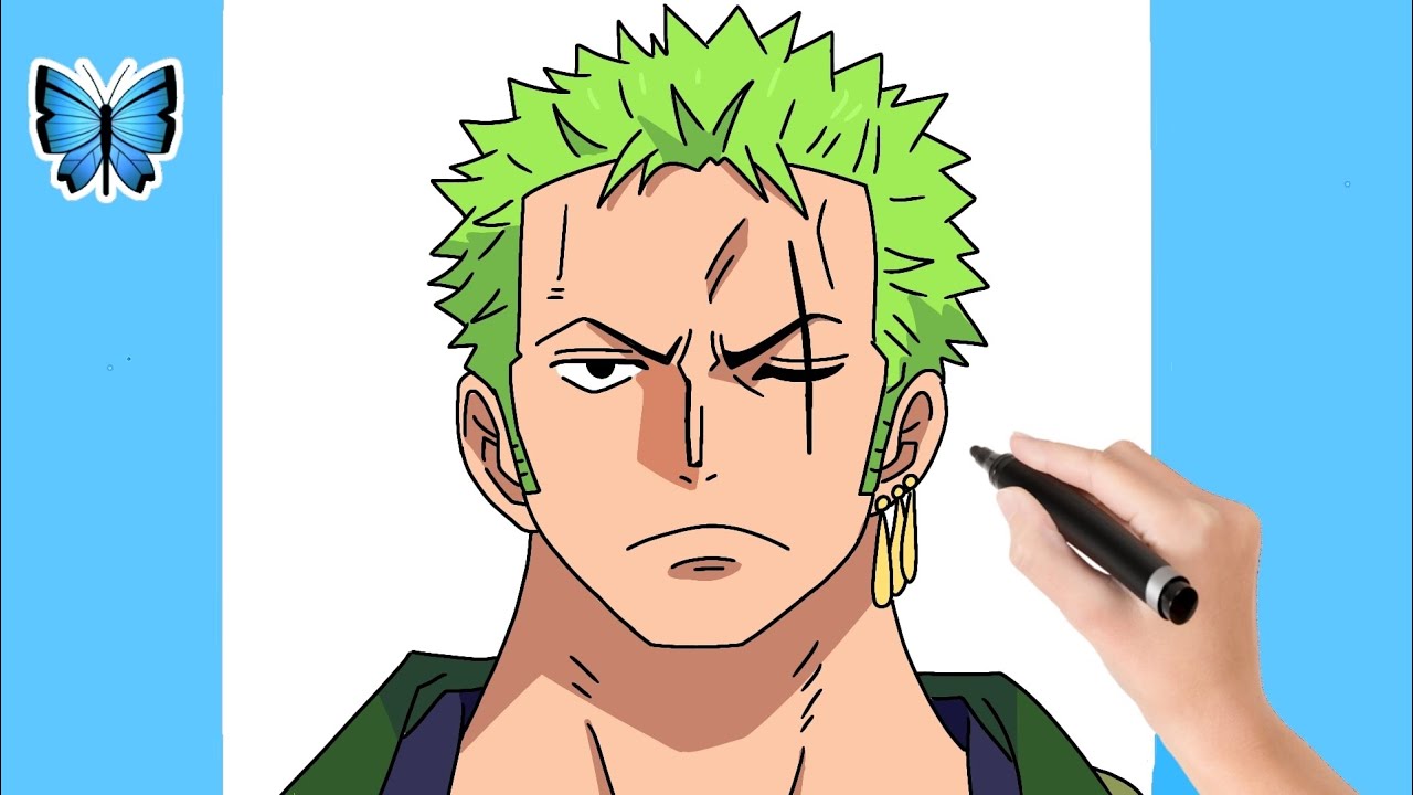 How to draw Roronoa Zoro from One piece Step by Step - YouTube