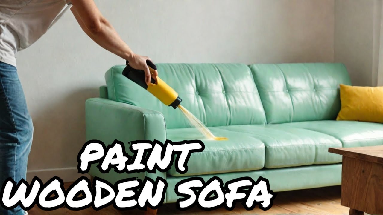 How To Paint Wooden Sofa/Furniture At Home | Best Way To Spray Paint ...