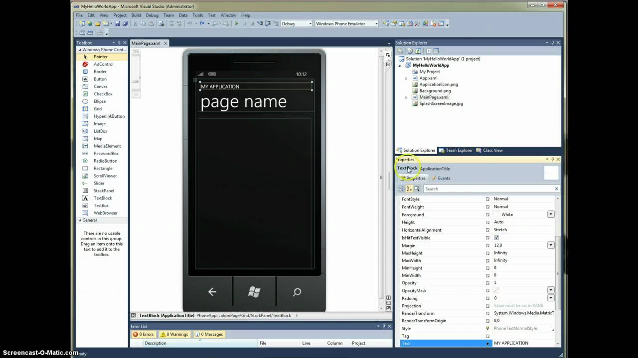 Windows Phone Development - Quick Splash Screen - YouTube