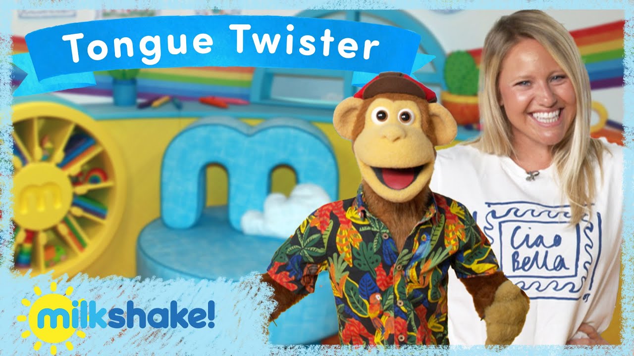 Milkshake! Studio Games | Tongue Twister | Olivia and Milkshake! Monkey ...