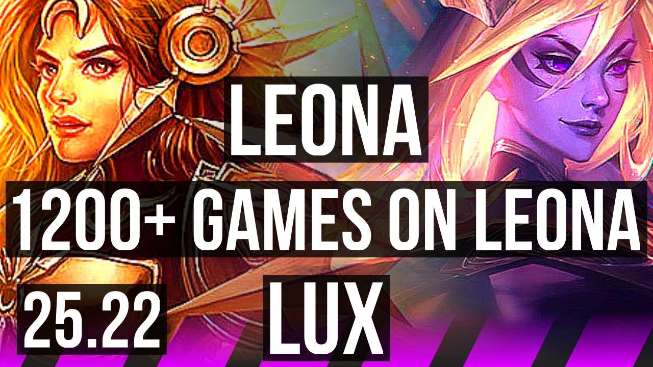 LEONA & Ashe vs LUX & Jhin (SUP) | 1200+ games | KR Grandmaster | 25.22 ...