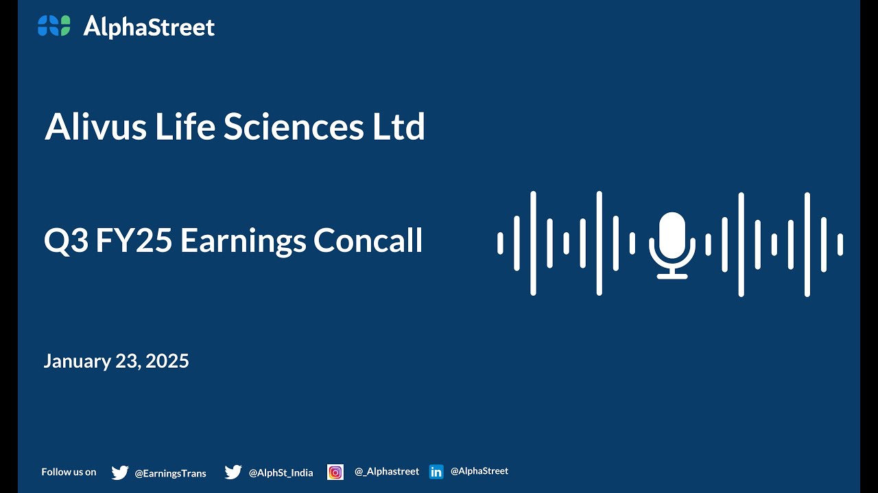 Alivus Life Sciences Ltd Q3 FY2024-25 Earnings Conference Call - YouTube