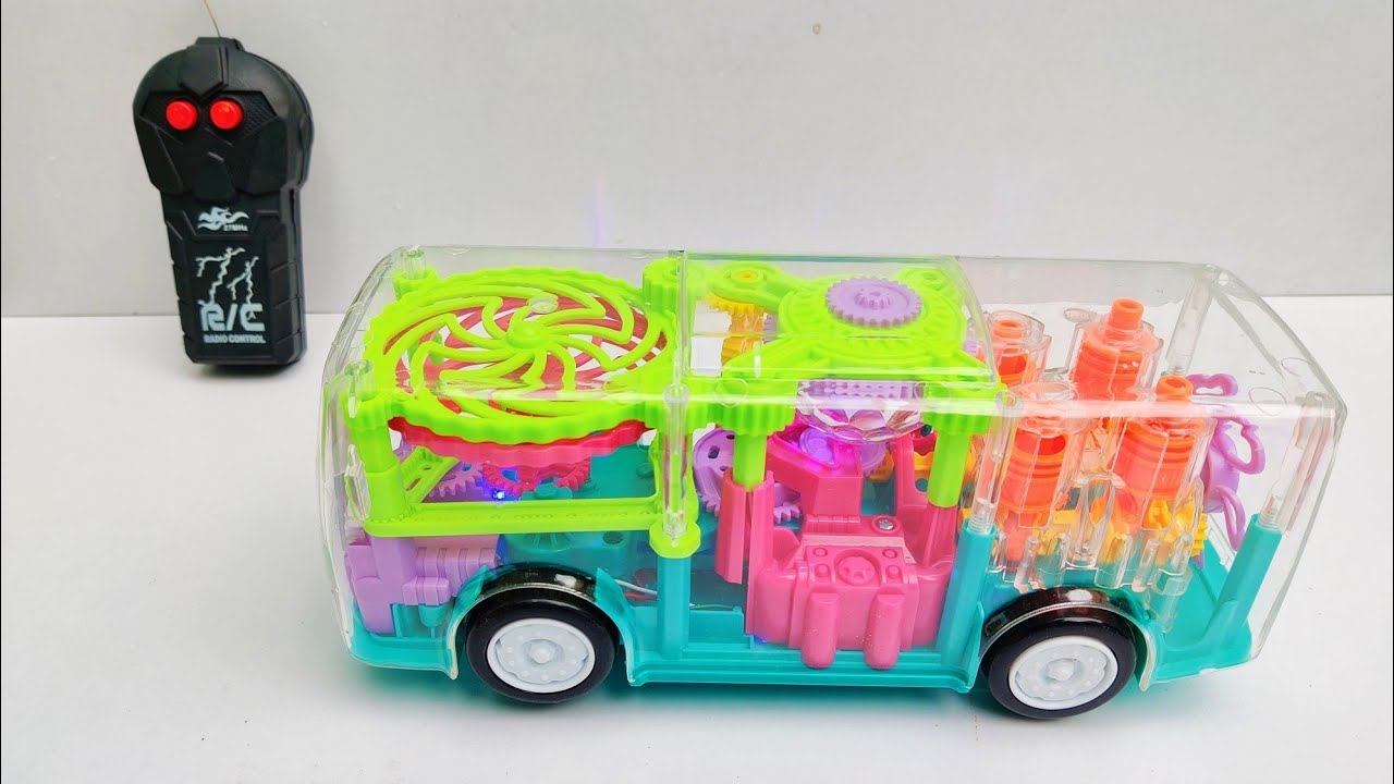 Unboxing 3d lights bus | remote control bus | remote car - YouTube