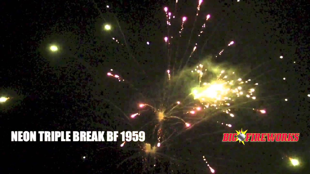 Sparky's Fireworks Outlet -- NEON TRIPLE BREAK, Artillery Shell Kit - YouTube