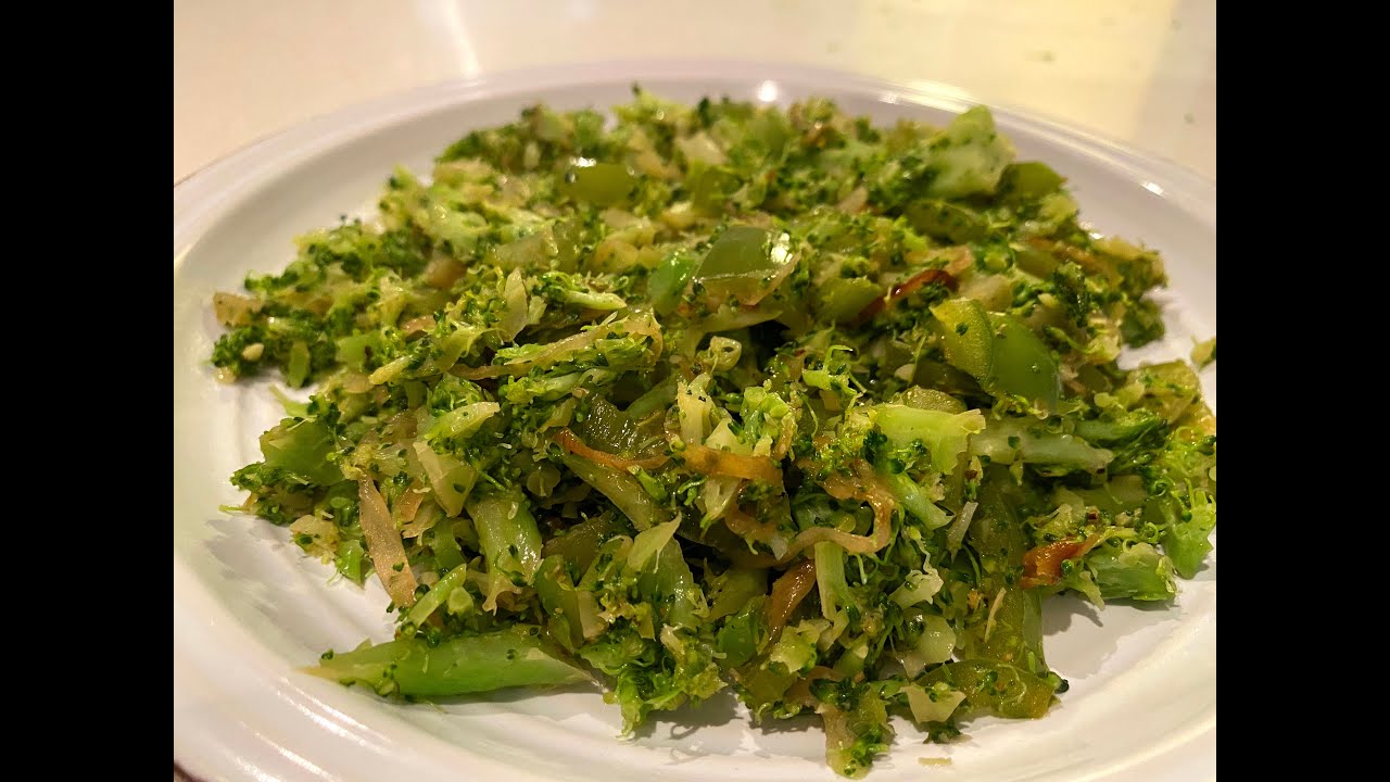 Shredded broccoli stir fry - YouTube