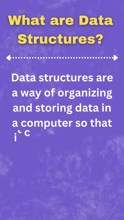 What Are Data Structures Datastructures Shorts Youtube